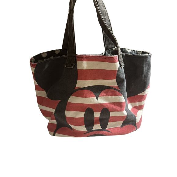 Disney | Bags | Vintage Disney Mickie Mouse Tote Bag Red And White ...